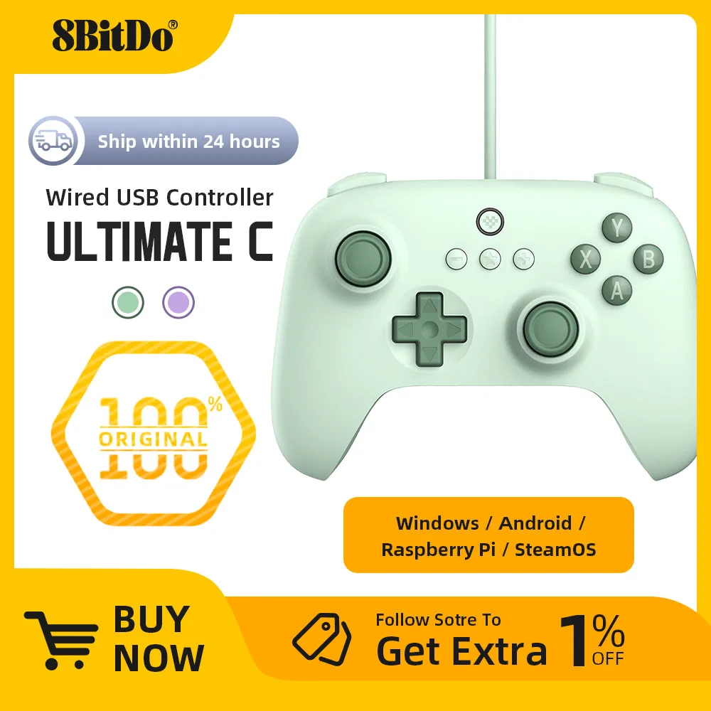 Original-8BitDo-Ultimate-C-Wired-Controller-for-PC-Windows-10-11-Steam ...