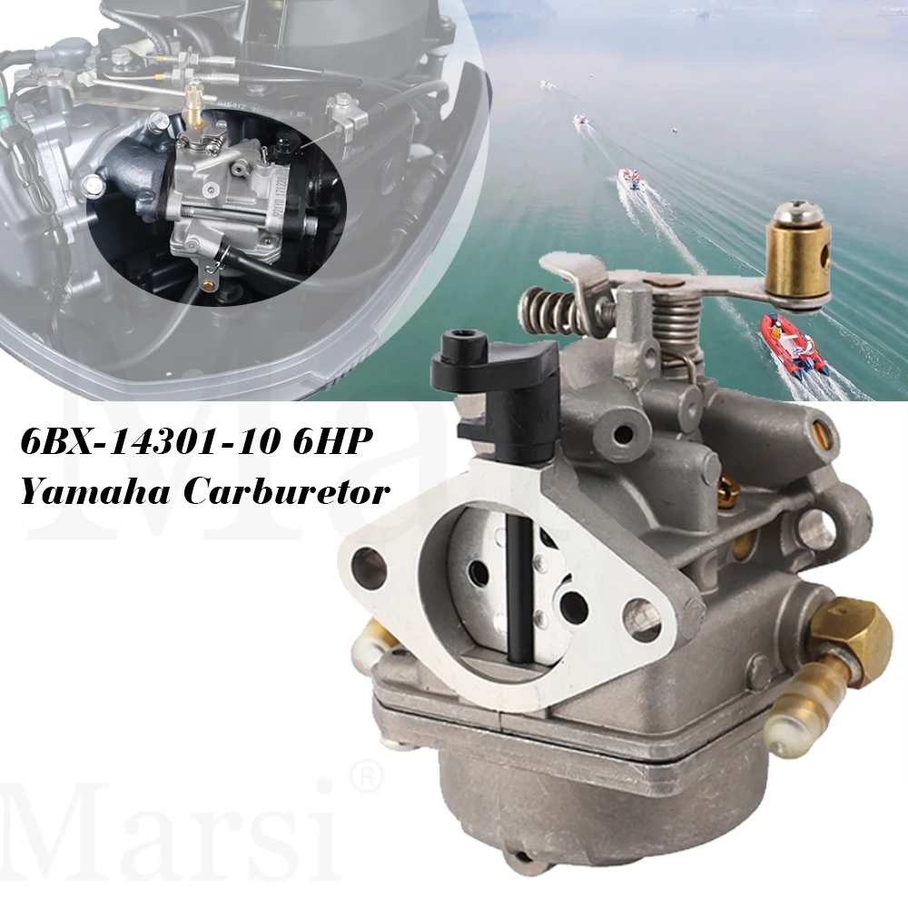 6BX-14301-Carburetor-For-Yamaha-4stroke-6HP-F6-Outboard-Motor-6BX-14301 ...