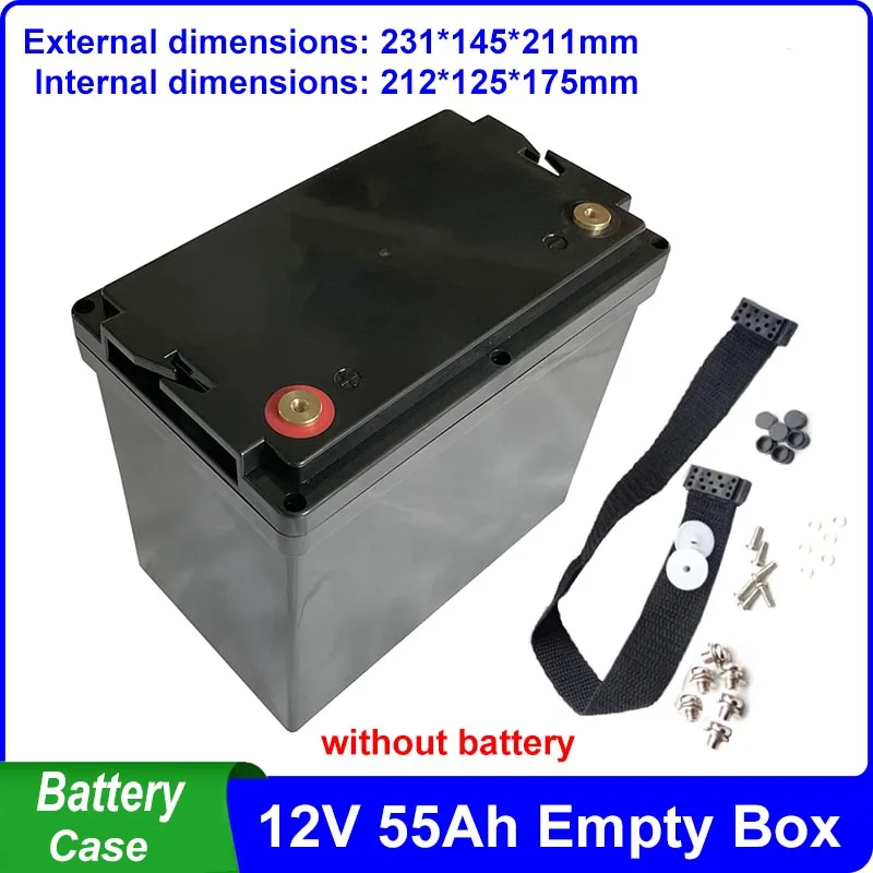 12V55Ah-Storage-Box-Screw-Type-12V-55Ah-Battery-Case-Fit-32650-32700 ...