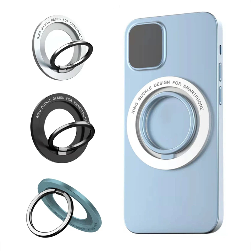 Magnetic Cell Phone Ring Holder Compatible for iPhone 12 13 14 Series MagSafe Removable Cell ...