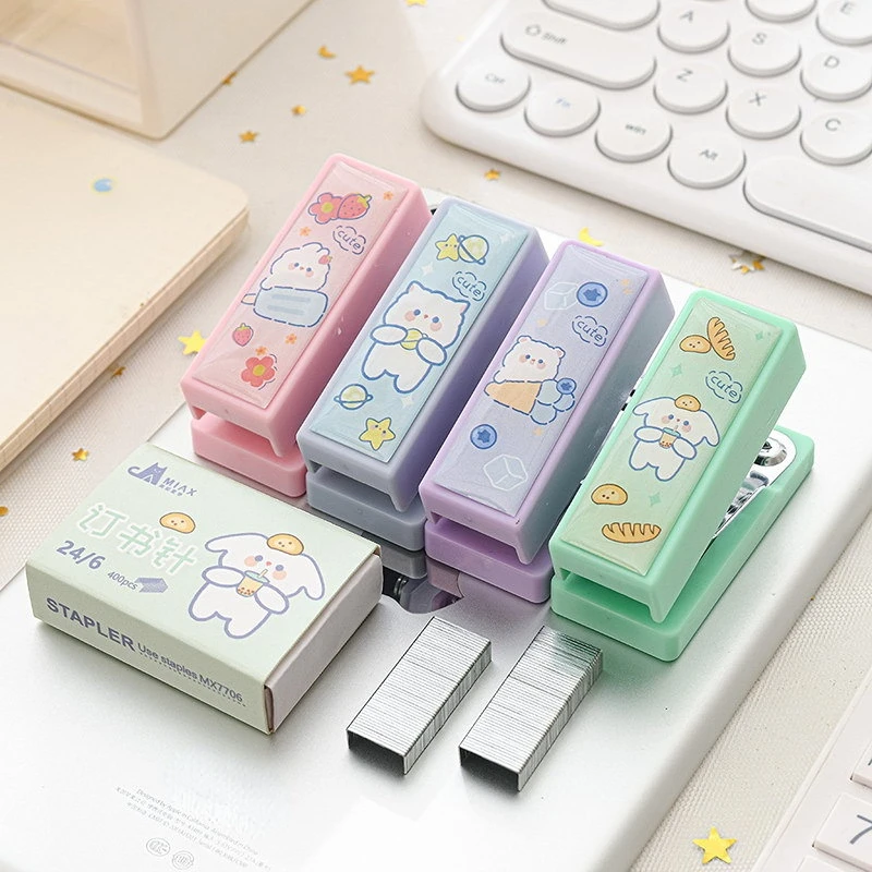 Mini-Stapler-with-400pcs-Staples-Small-Cute-Cartoon-Bunny-Bear-Kitten ...