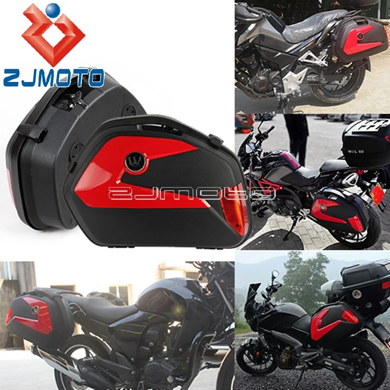 2x-Motorcycle-Scooter-Side-Case-Pannier-20L-Cargo-Box-ABS-For-Honda ...