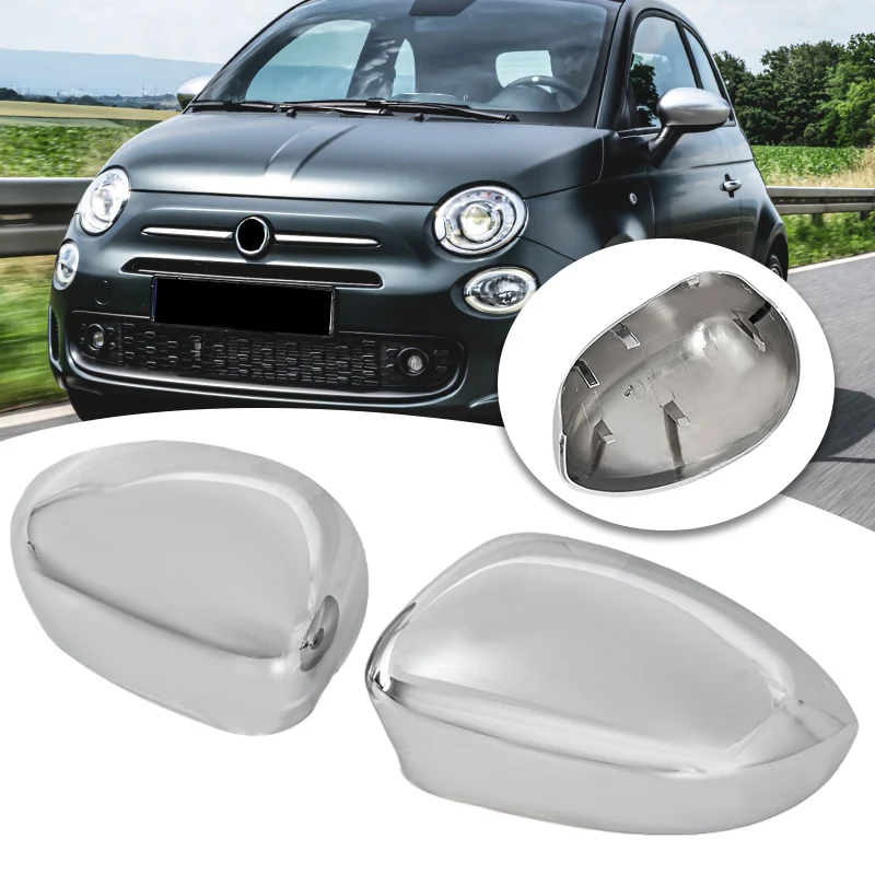 Rhyming 1Pair For FIAT 500 2007-2023 Rearview Mirror Cover Housing ...