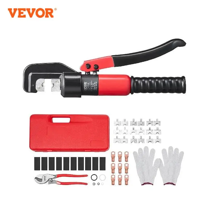 VEVOR AWG12-2/0 Crimping Tool Copper And Aluminum Terminal Battery Lug ...