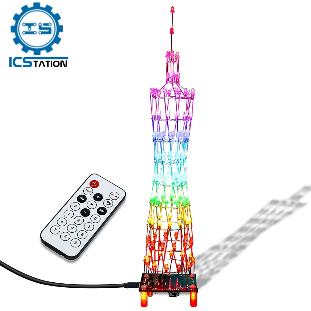 DIY-Electronic-RGB-LED-Flashing-Tower-Kit-Light-Cube-Component ...