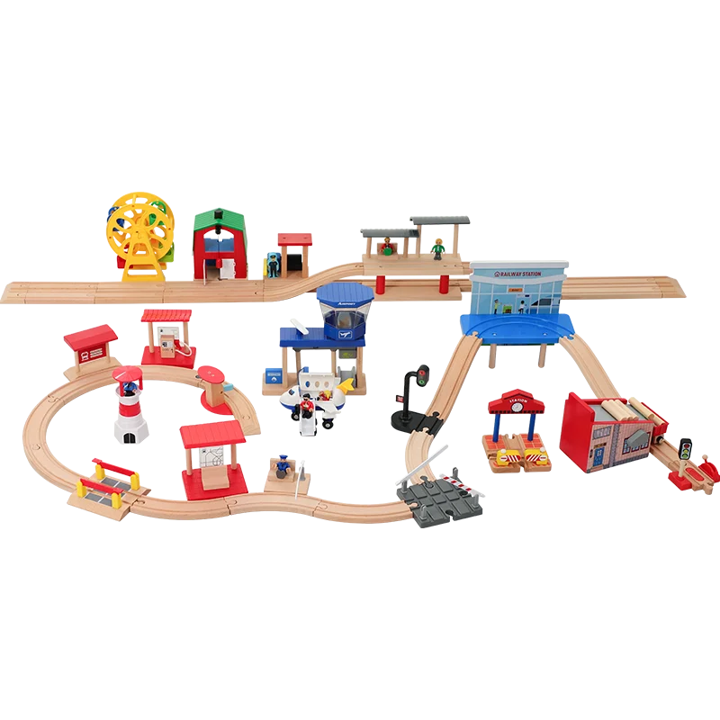 Wooden-Train-Track-Universal-Scene-Expansion-Accessories-Suitable-For ...