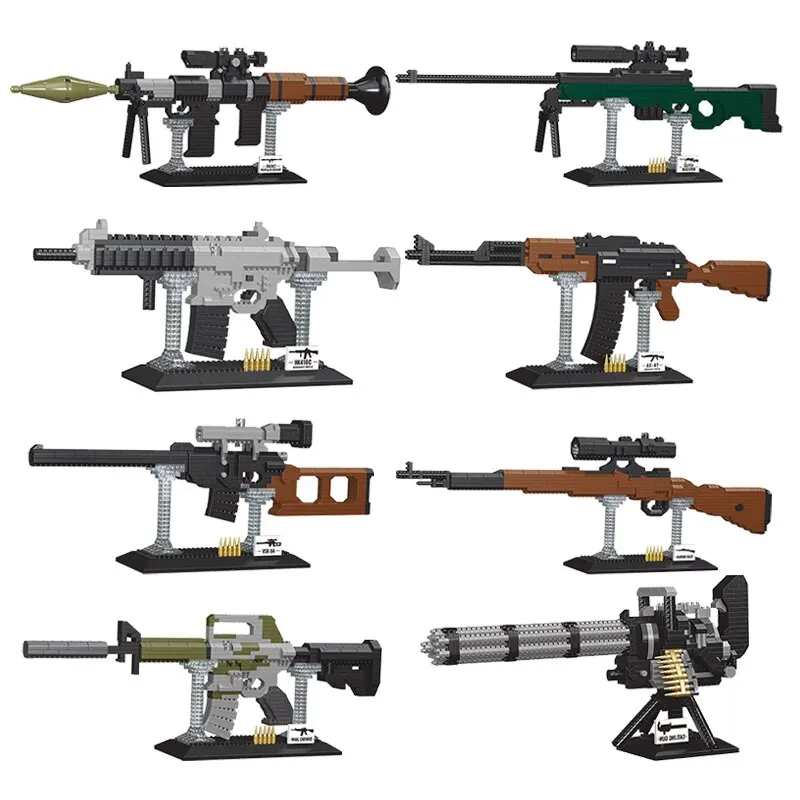 Technique-Guns-Kit-Army-Rifle-Rocket-Launcher-Bricks-Model-SWAT ...