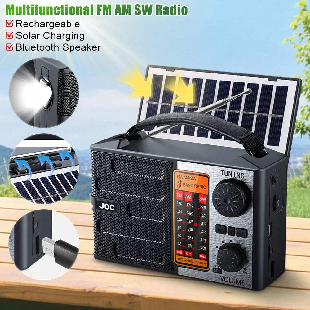 Multifunctional Rechargeable Radios Portable FM AM Radio Receiver ...