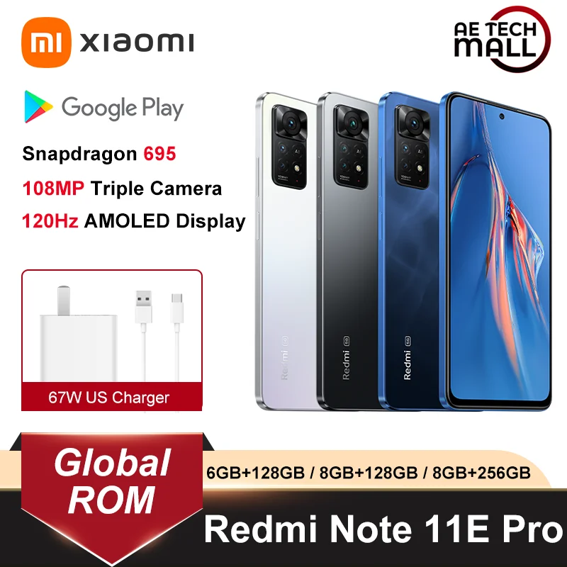 Global ROM Xiaomi Redmi Note 11E Pro 5G Smartphone 6GB/128GB Snapdragon ...