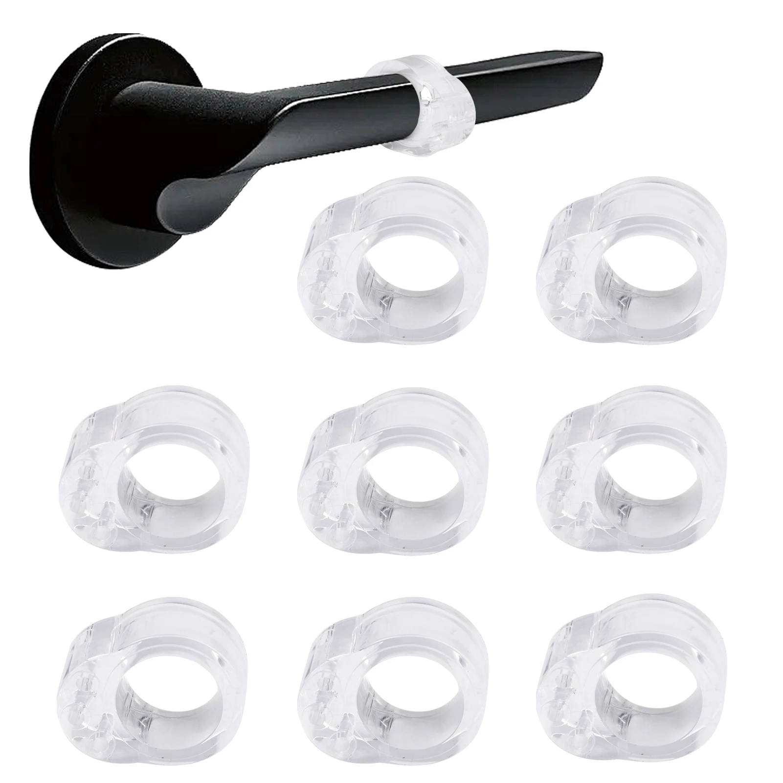 Manija-de-puerta-redonda-extra-ble-de-PVC-transparente-8-piezas ...