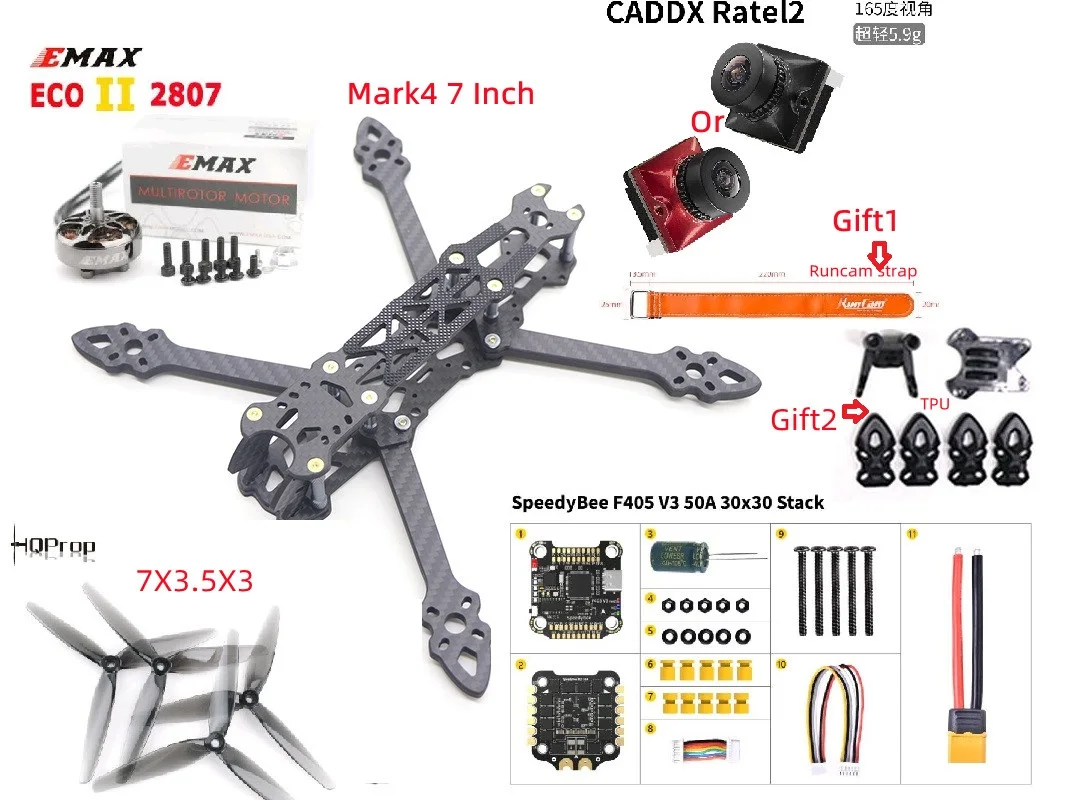 Mark-4-7inch-295mm-FPV-Carbon-Fiber-Frame-SpeedyBee-F405-V3-Stack-BLS ...