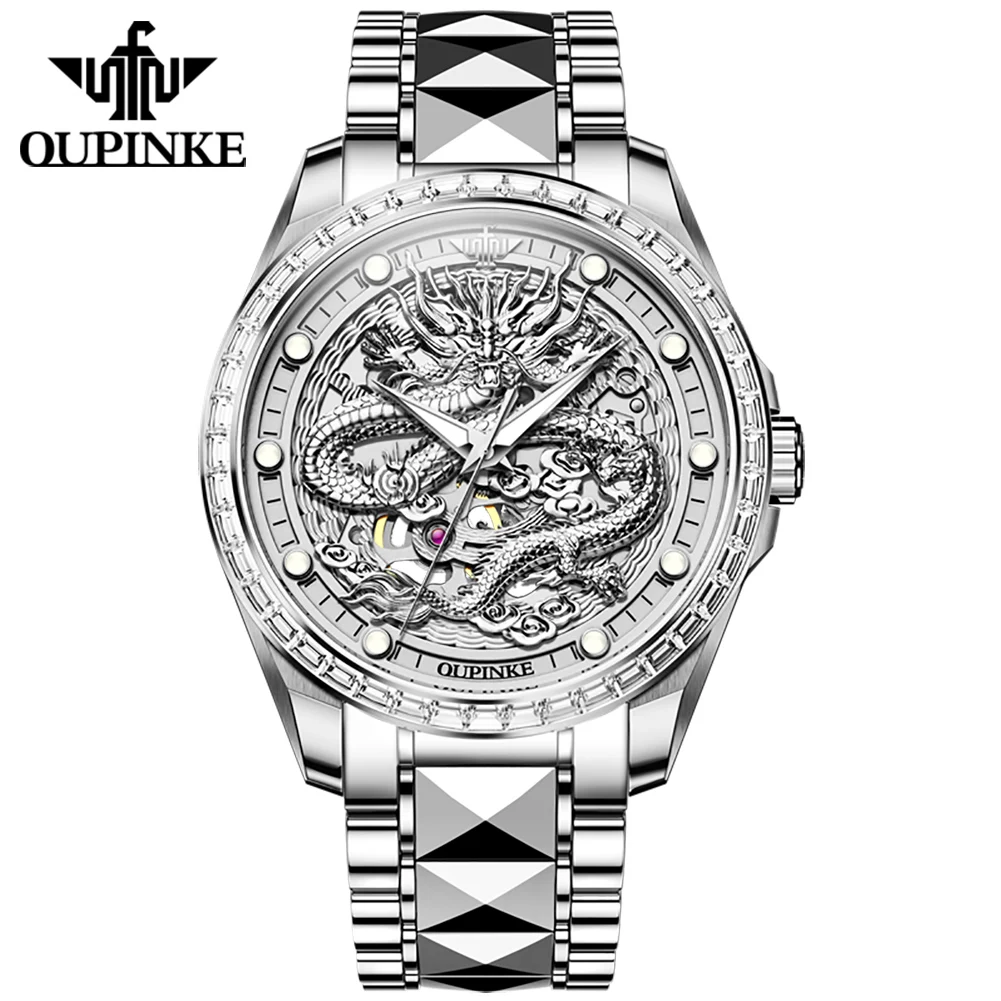 OUPINKE-Luxury-Silver-Dragon-Automatic-Watch-for-Men-Luminous ...