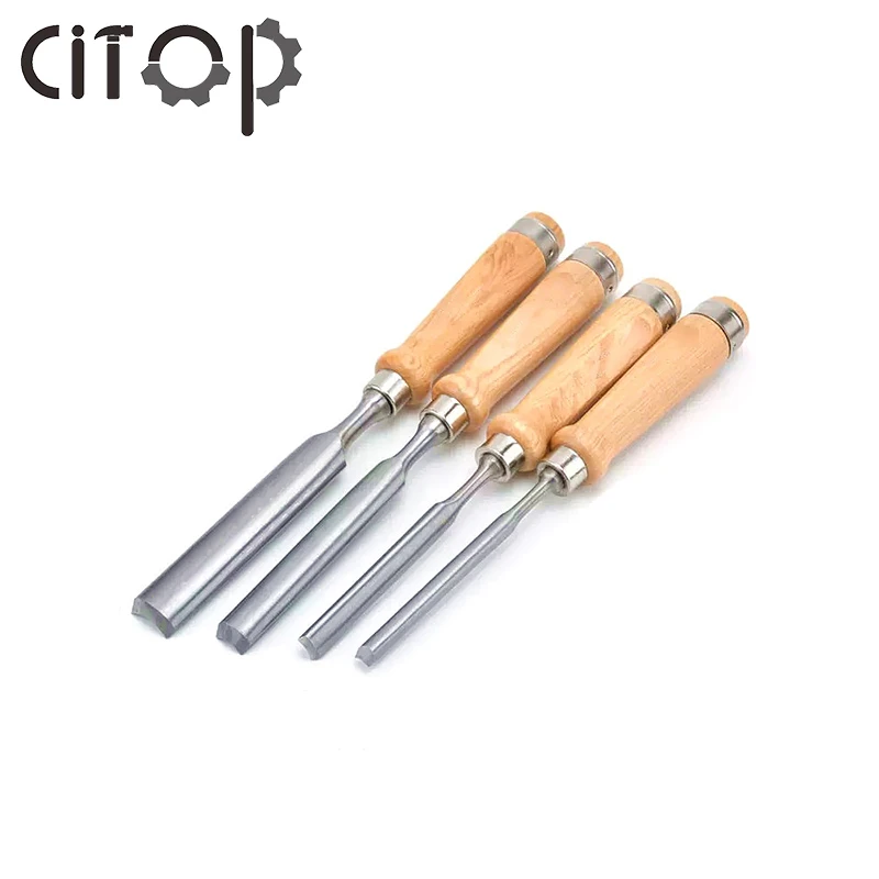 Citop 1pcs 8/12/18/24mm Semi-Circular Woodworking Chisel Chrome ...