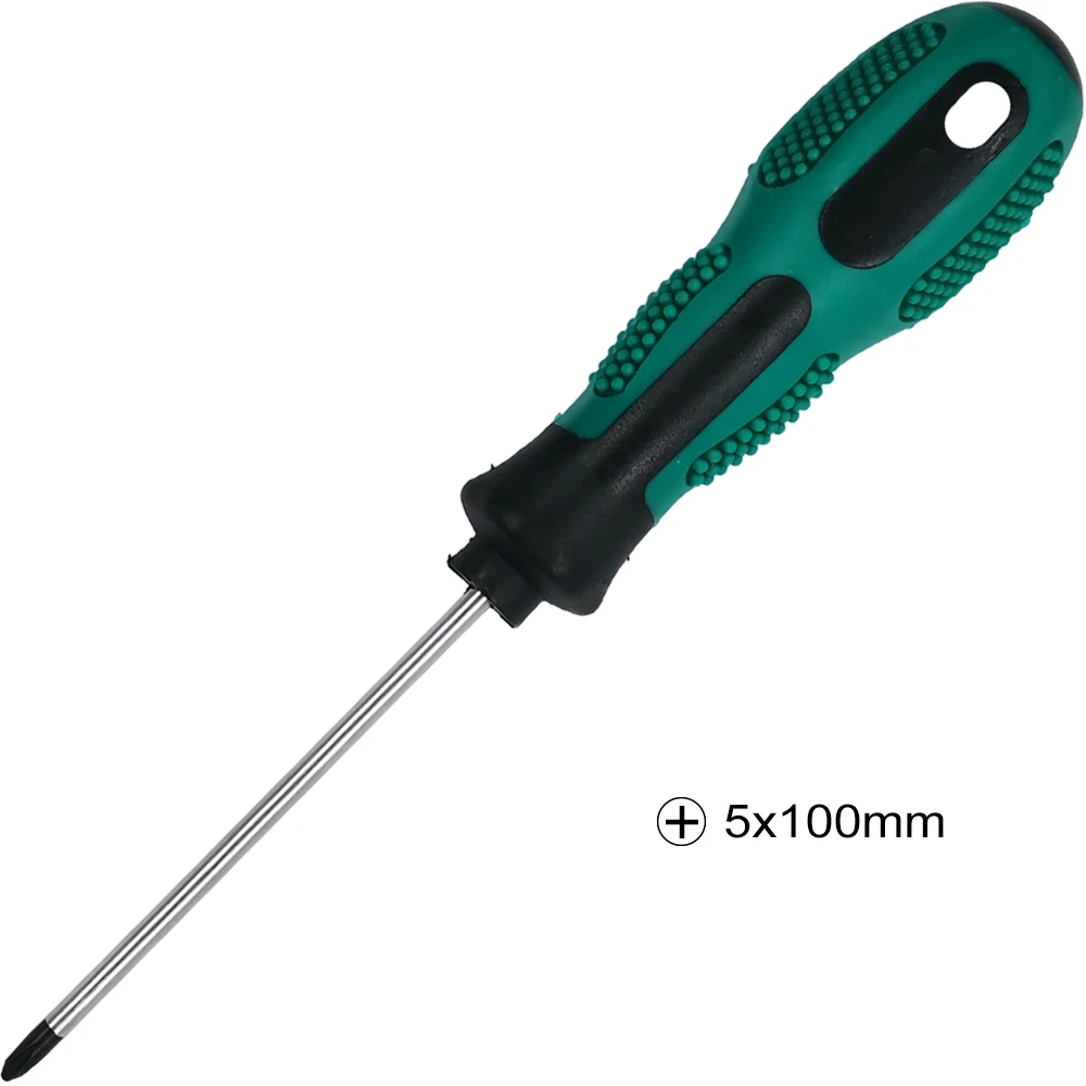 5x100mm-Magnetic-Machine-Screwdriver-Straight-Slotted-Flat-Flathead ...