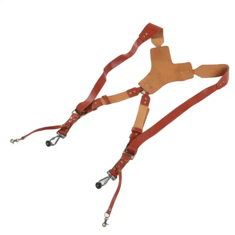 Dual Shoulder Camera Strap Ergonomics Leather Cameras Strap For ...