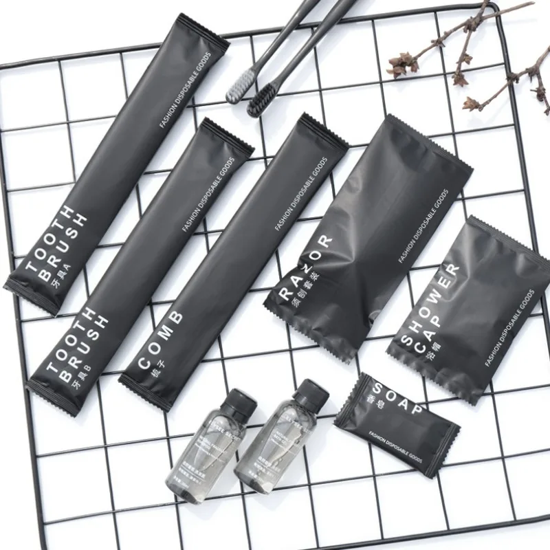 Disposable-Toothbrush-and-Toothpaste-Set-Soft-Bristle-Comb-Soap-Shampoo ...