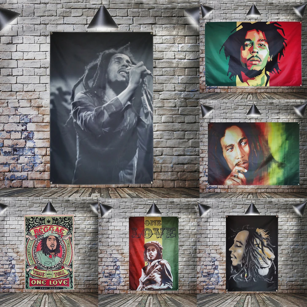 Jamaica Lion Rasta Reggae Flag Banner Music Rock Home Decoration ...