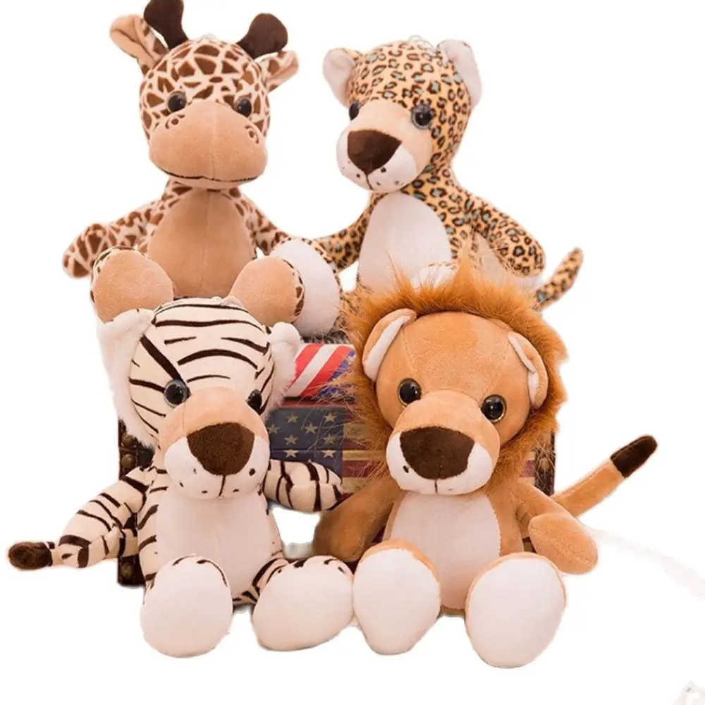25CM-New-Cute-Forest-Animal-Plush-Toy-Jungle-Tiger-Deer-Leopard-Lion ...