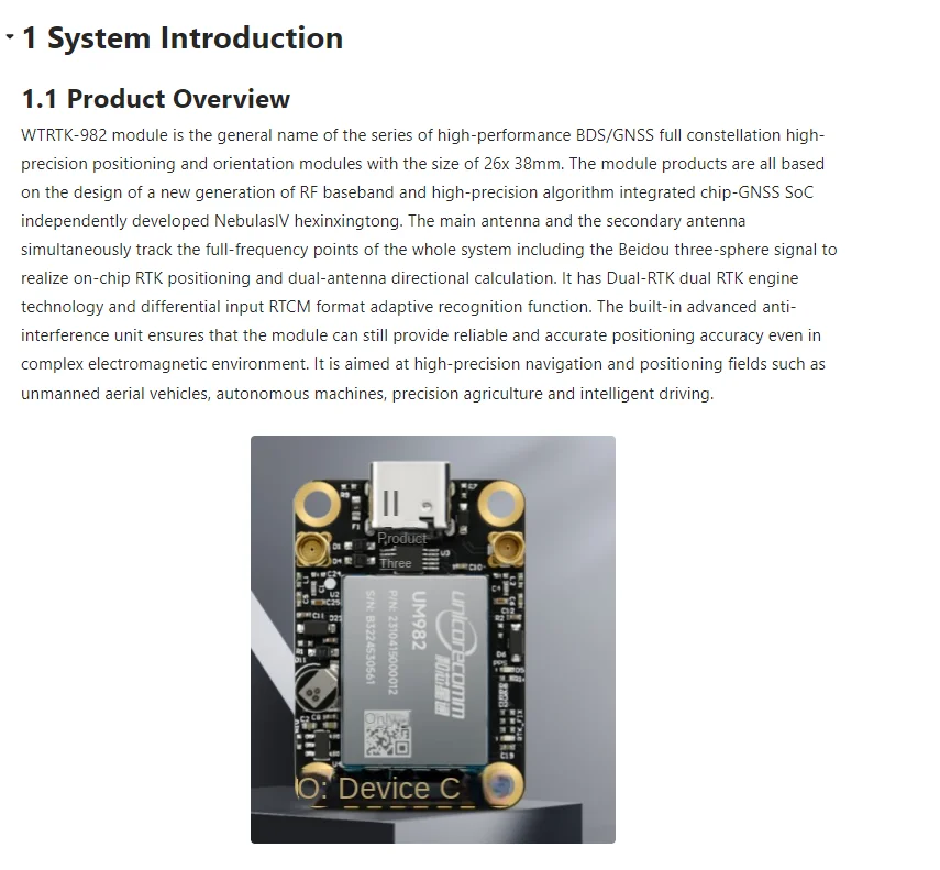 Um982 Module Witmotion Rtk Ahrs Sensor With Differential Positioning ...