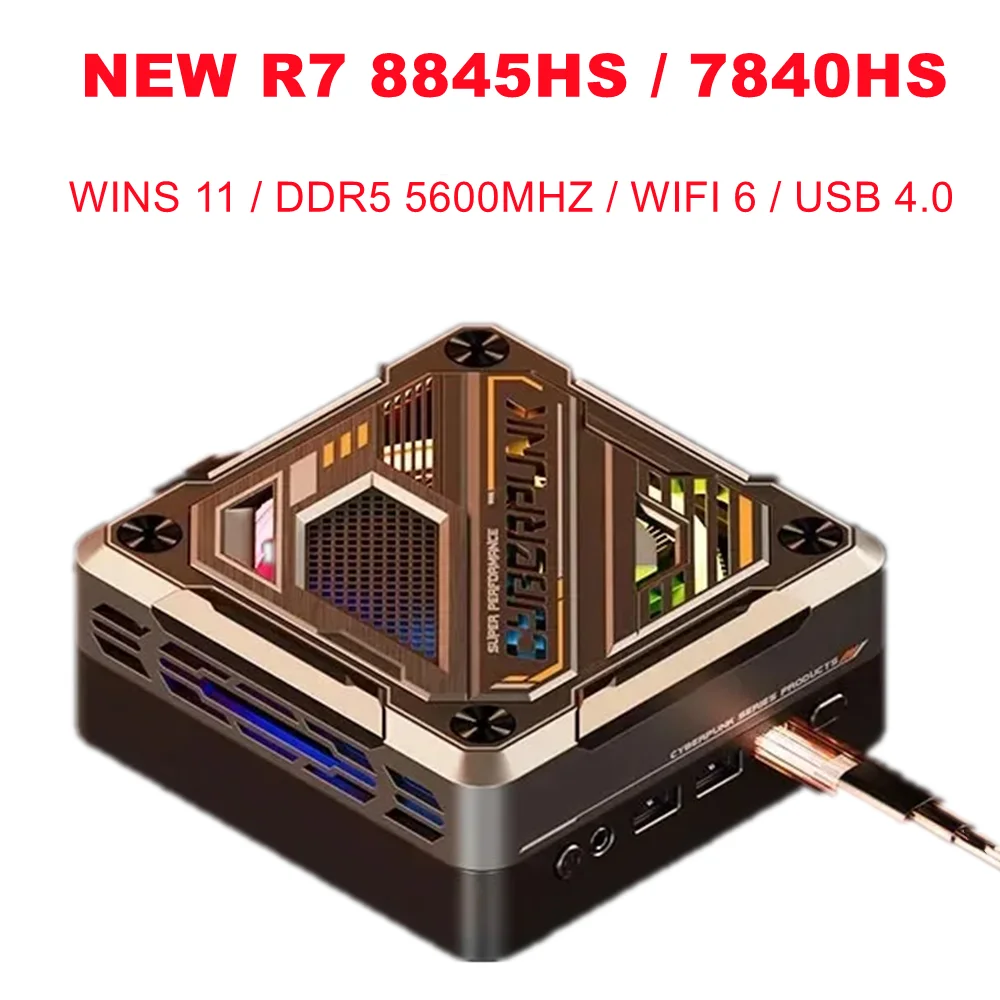 SZBOX Cyber MINI PC R7 7840HS / 8845HS Wins 11 Pro DDR5 5600M NVME SSD ...