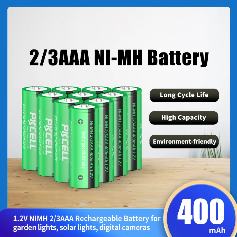 PKCELL-1-2V-2-3AAA-NI-MH-Rechargeable-Battery-400mAh-Button-Top-3A ...