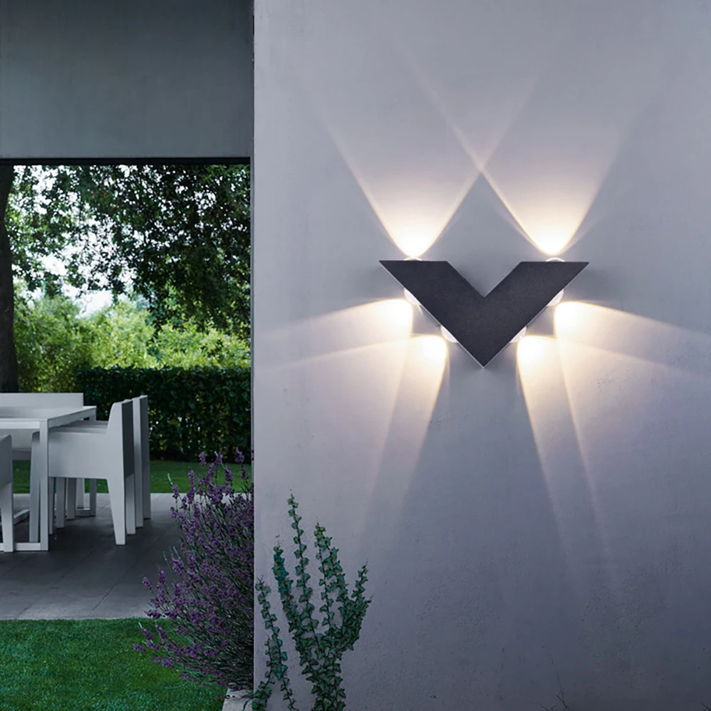 LED Wall Lamp Indoor and Outdoor AC85-265V 6W Modern Minimalist Style ...