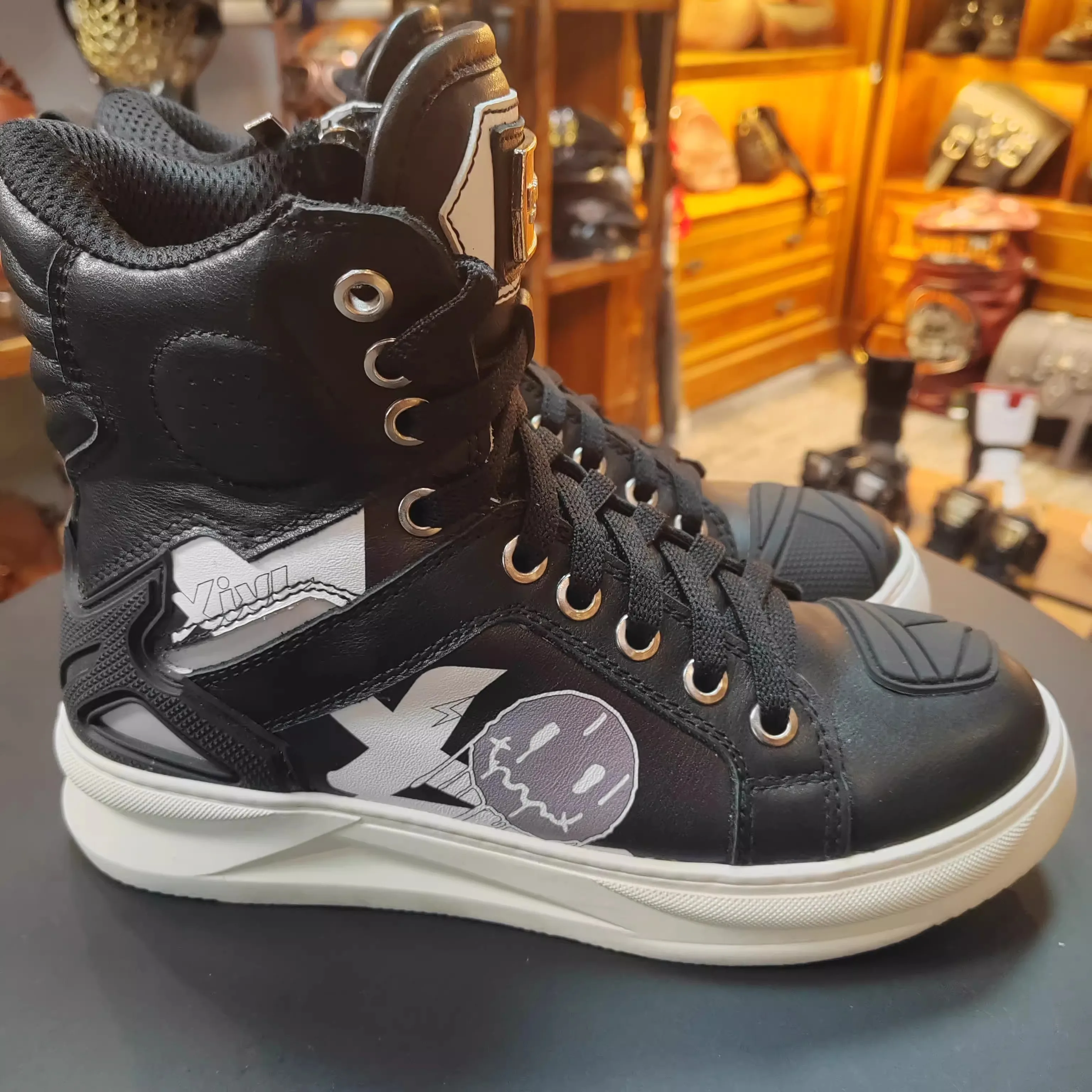 Trendy Brand Motorcycle Boots Cowhide Summer Men Motorbike Travel Heel ...