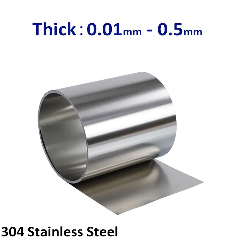 304-Stainless-Steel-Foil-Shim-Sheet-precise-Thin-Steel-Strip-Thickness ...