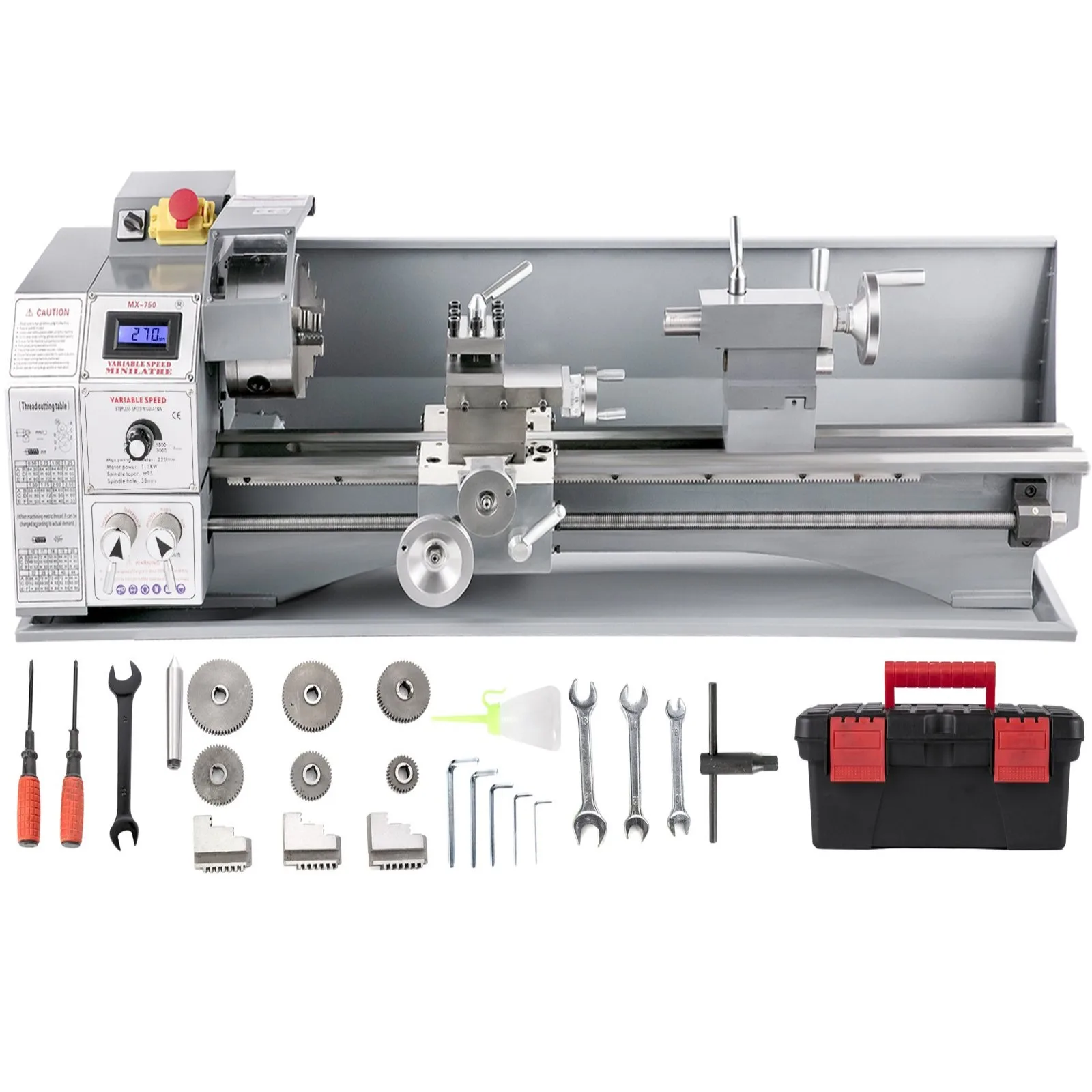 MX-600A-Mini-Metal-Lathe-Bench-Top-220x600-1100W-For-Turning-Brushless ...