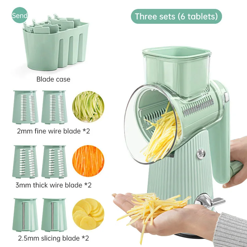 Multifunction-Vegetable-Slicer-Roller-Potato-Rotary-Cutter-Shred-Veget ...