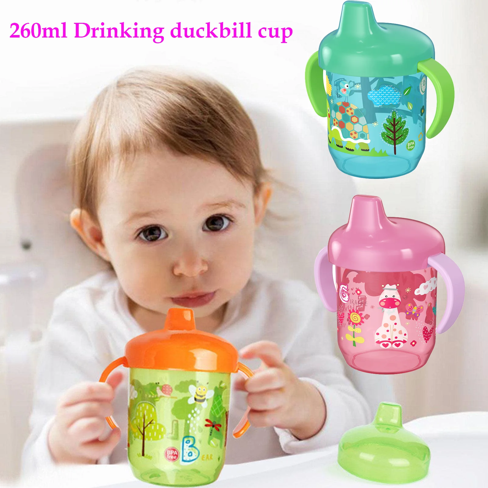 Adorable Duckbill Drinking Cup With Double Handles Baby Special Water ...