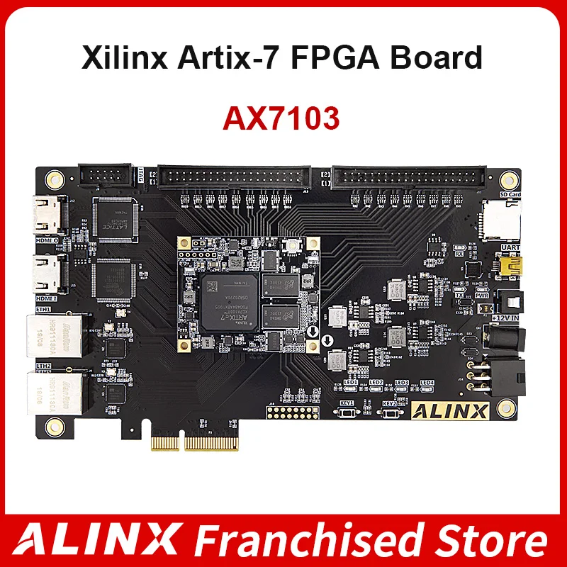 Alinx Ax7103: Xilinx Artix-7 Xc7a100t Fpga Development Board A7 Soms Pcie Accelerator Card ...