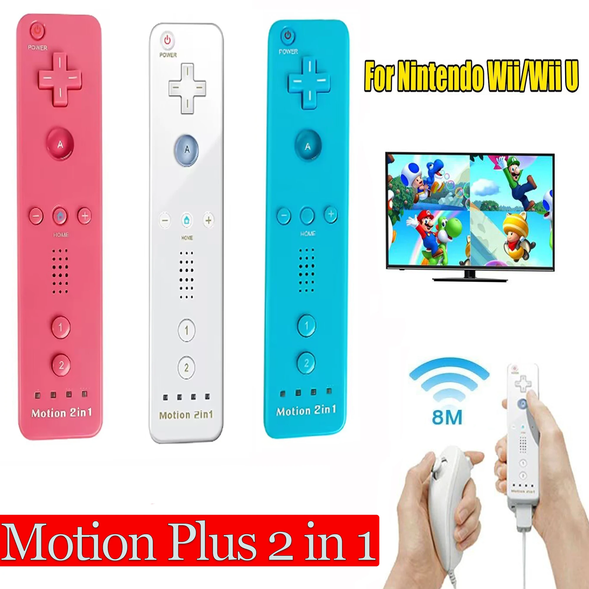 Mando inalámbrico izquierdo/Derecho 2 en 1 para Nintendo Wii/Wii U ...