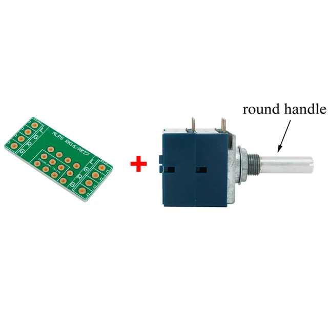 DLHiFi 오리지널 일본 ALPS RK27 더블 볼륨 전위차계, Hifi 증폭기용 어댑터 PCB 보드 포함, 10k, 50K ...