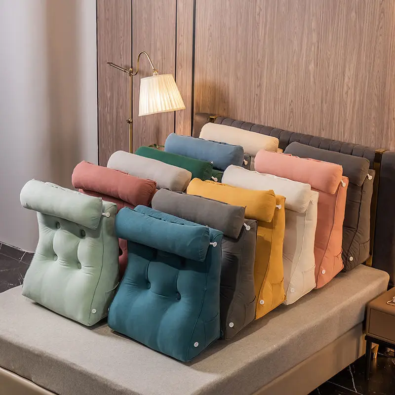 Triangle Headboard Cushion Large Backrest Cushions Waist Protection Bed ...