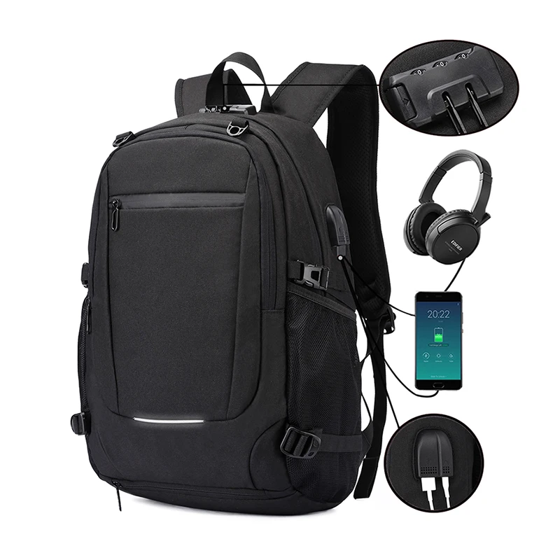 Neutral-Waterproof-Backpack-With-Anti-theft-Password-Lock-Reflective ...