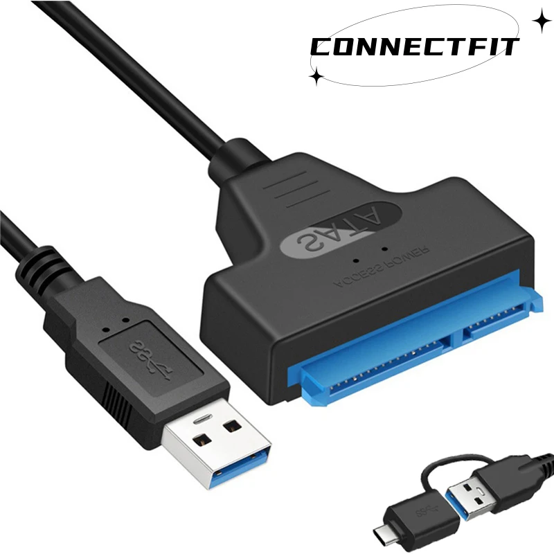 USB C SATA 3 电缆：SATA 至 USB 3,0 适配器电缆，速度高达 6 Gbps - 支持快速数据传输 - Spargut