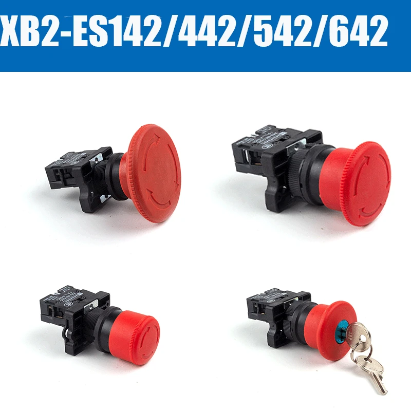 Push-button-Switch-Circular-XB2-142-442-542-642-Mushroom-head-emergency ...