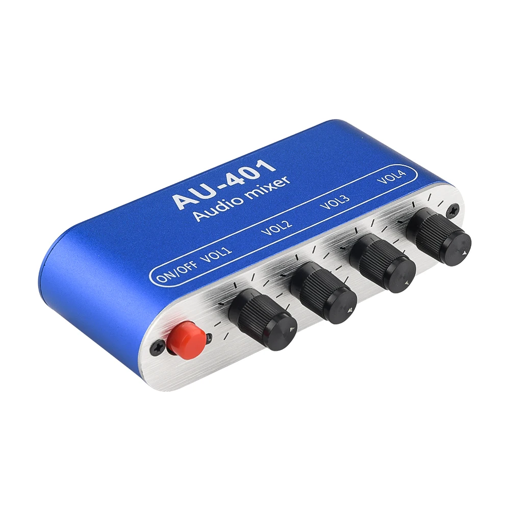 DC-5V-12V-AU-401-Stereo-Audio-Mixer-4-Input-1-output-Individually ...