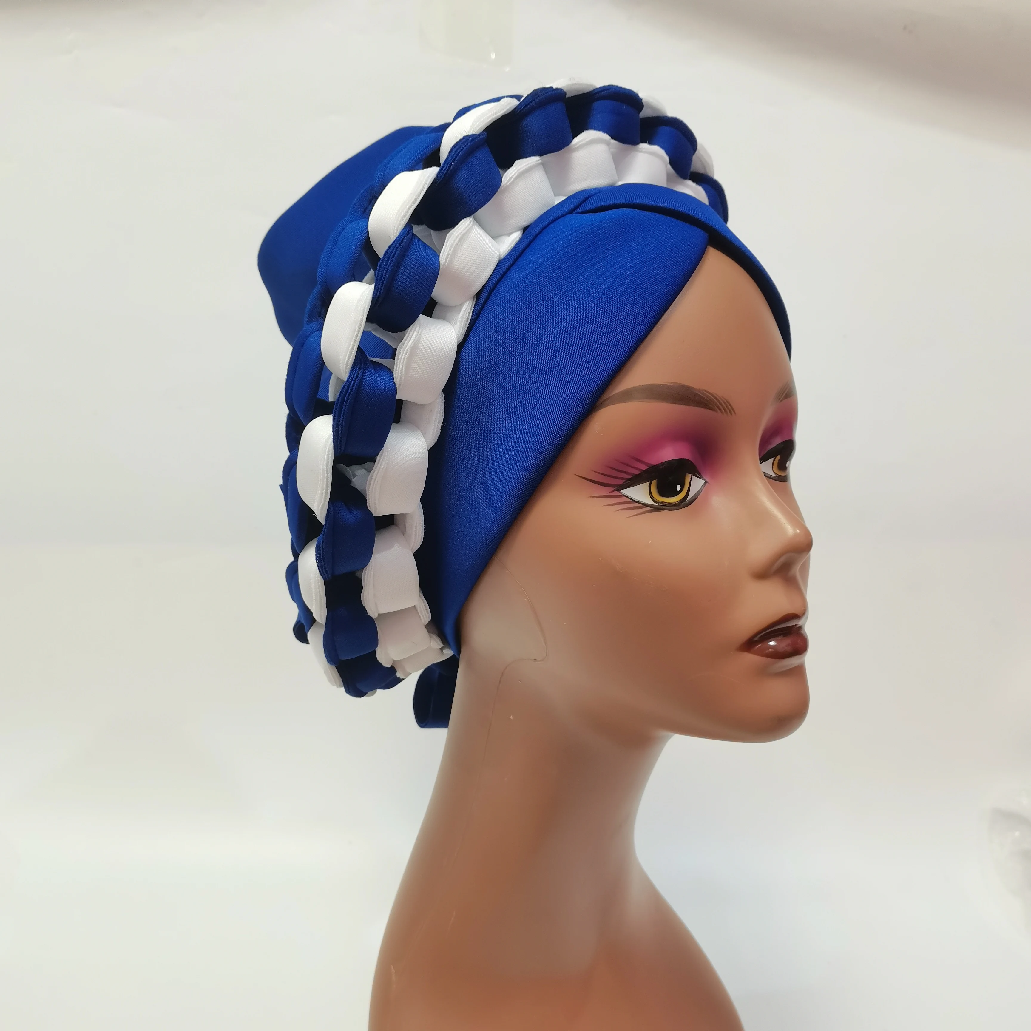 African-Ladies-Headtie-Headwear-with-Beads-Nigerian-Head-wrap-already ...