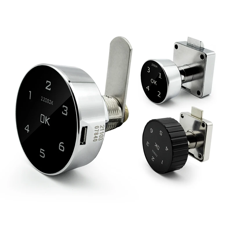 Electronic-Combination-lock-intelligent-iron-cabinet-door-mailbox-lock-three-interlocking-drawer ...