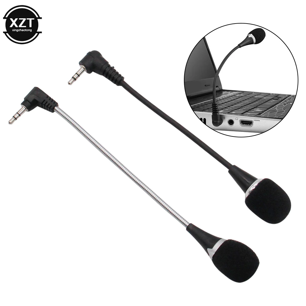 New-3-5mm-Jack-Flexible-Microphone-Speaker-Mic-For-PC-Computer-Laptop ...