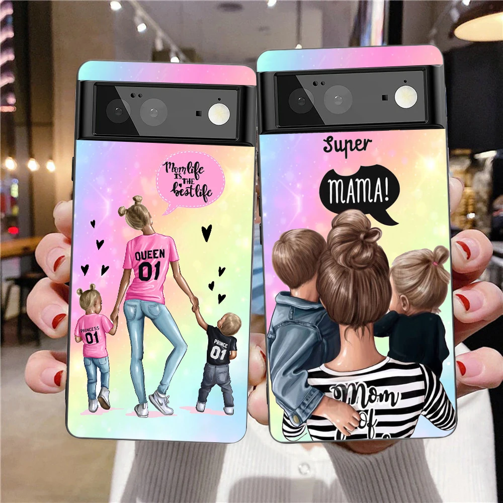 Super Mom Baby Phone Case Cover for Google Pixel 8 7 6 7A 6A Pro 5G ...
