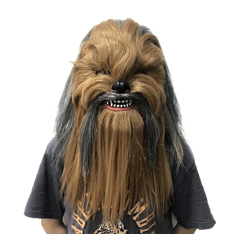 Chewbacca-Cosplay-Mask-Chewie-Plush-Animal-Latex-Mask-Helmet-Halloween ...