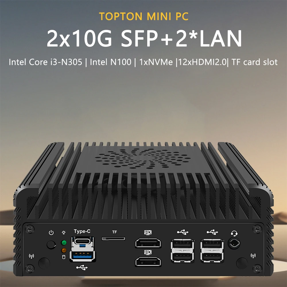 2024-Intel-i3-N305-N100-Soft-Router12th-Gen-Firewall-Mini-PC2x10G-SFP ...