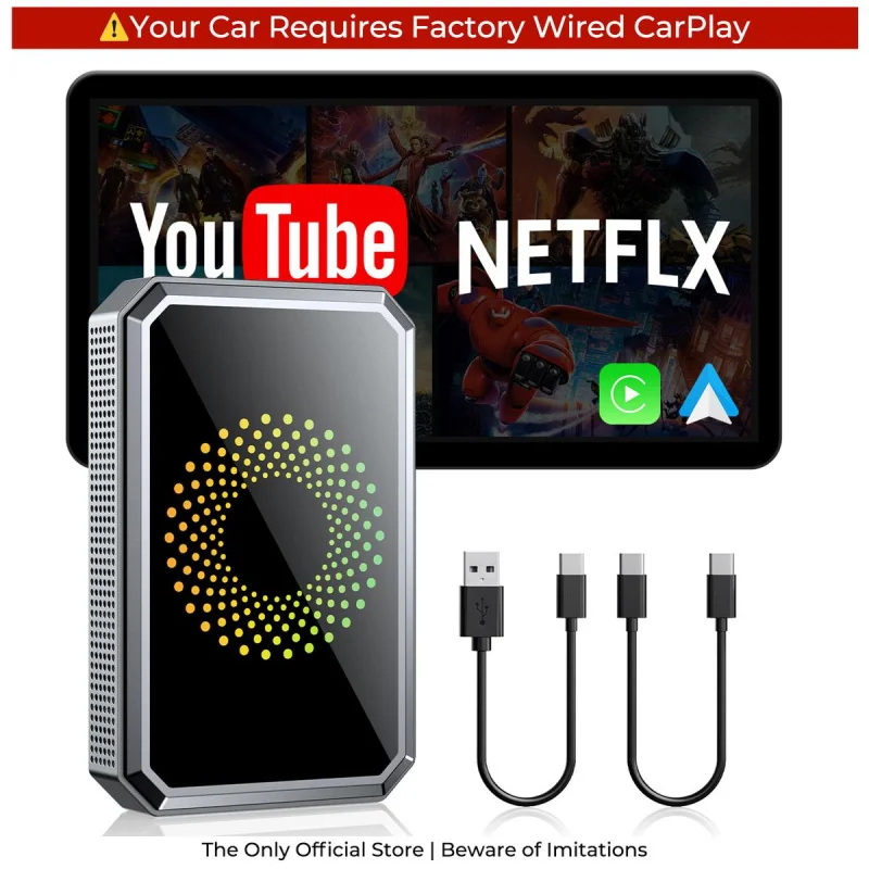 2026 Wired to Wireless Carplay Adapter Supports Netflix/Youtube/TikTok ...