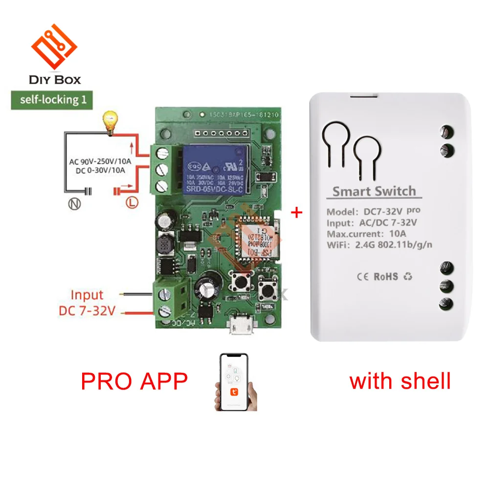 For-E-Welink-Smart-Wifi-Motor-Switch-Module-DC7-32V-RF-433-Radio-Remote ...