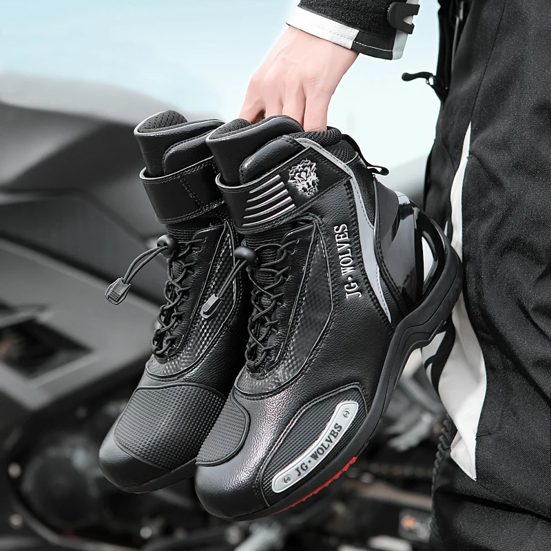 Men-Women-Motorcycle-Boots-Botas-Moto-Microfiber-Leather-Motocross-Off ...
