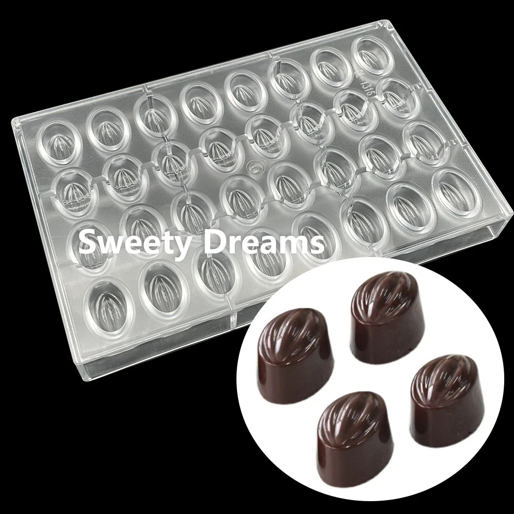 32 Cavity Belgian Chocolate Mold Cocoa Sweets Baking Pastry ...