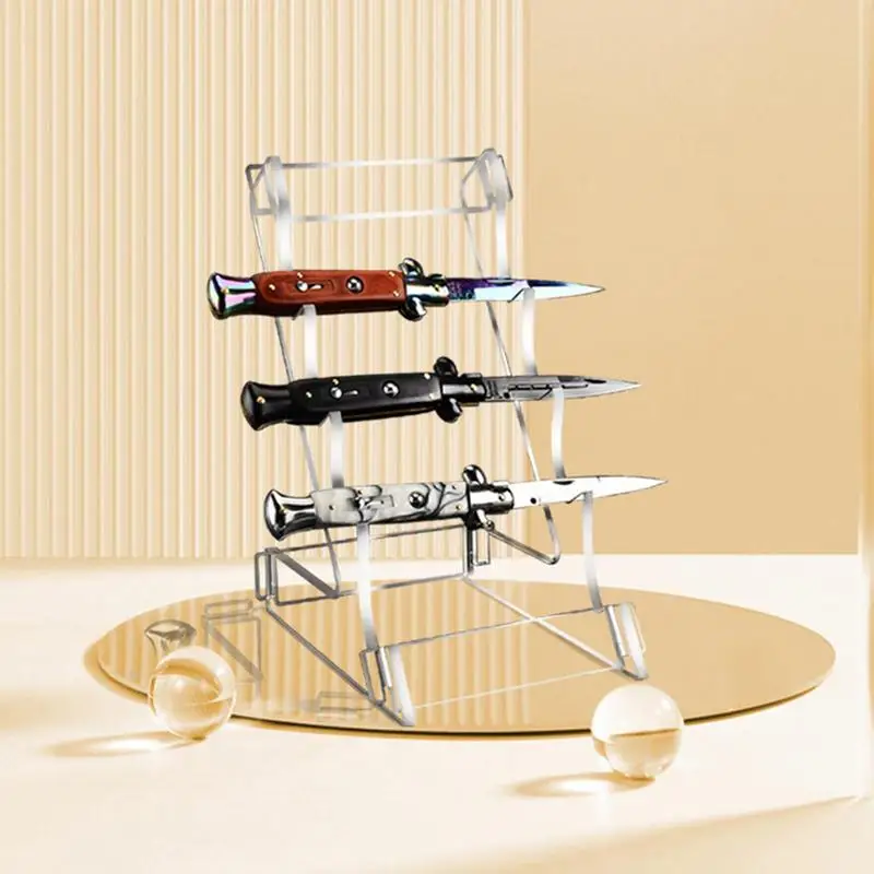 1pc-Acrylic-Knife-Display-Stands-Pocket-Knives-Holder-3-Tier-Clear ...